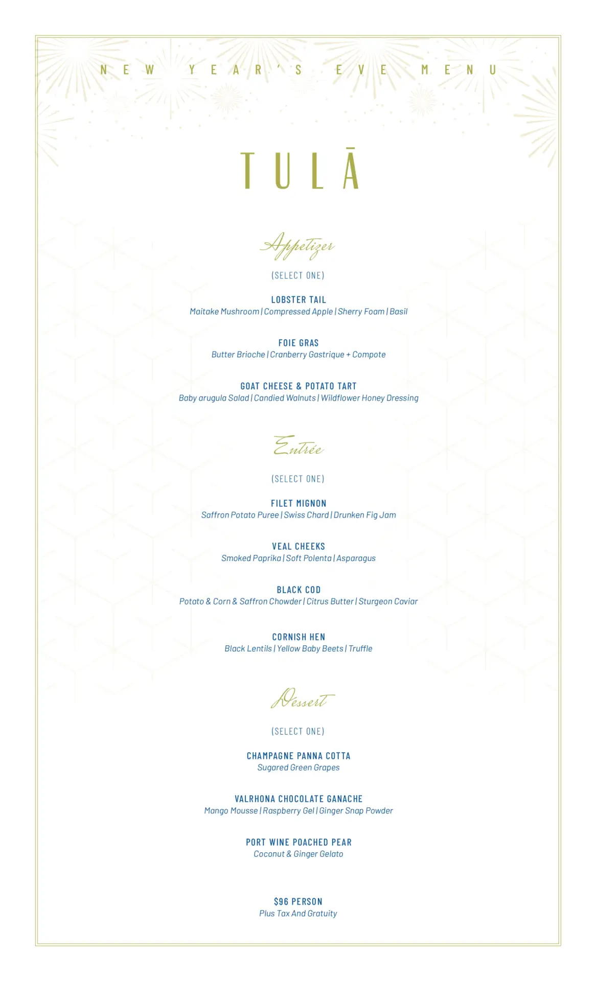 TULĀ Oceanfront Menu | Coastal & Wellness Dining